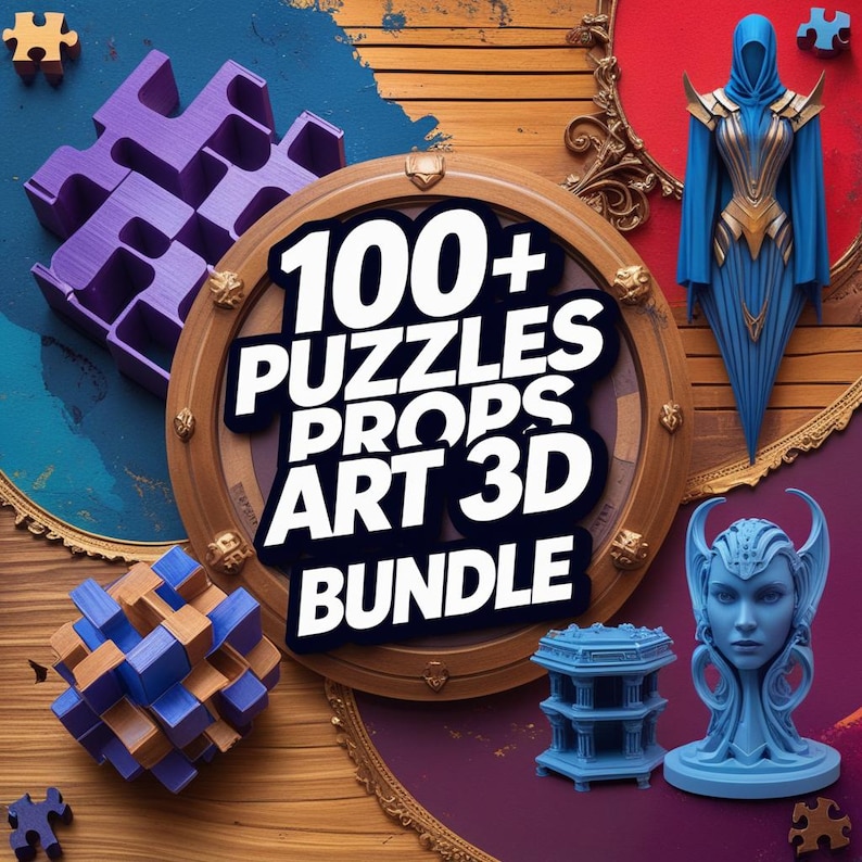 Puzzles & Props 100+ STL Files Bundle | Printable 3D Print Models Pack ...