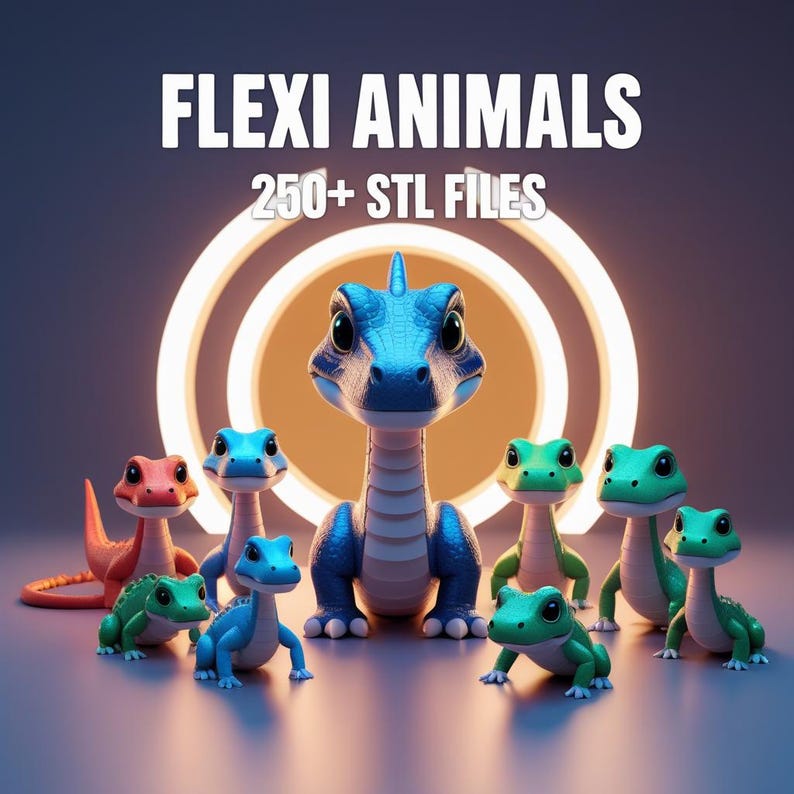 Flexi Animals 250+ 3D STL Bundle | Articulated 3D Print Files ...