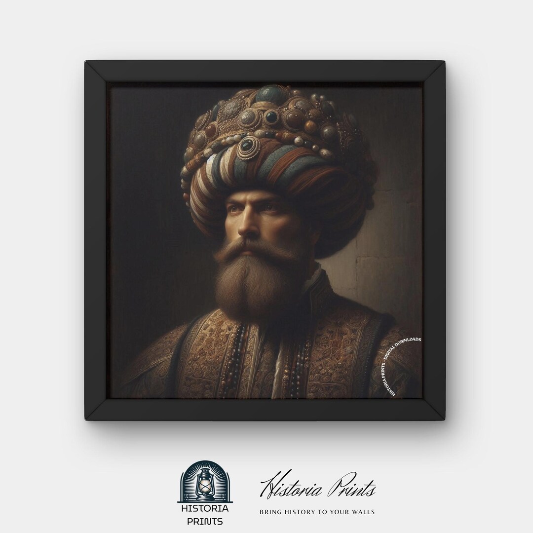 Ottoman Pasha Portrait Print | 15th Century Nobleman (digital Download ...