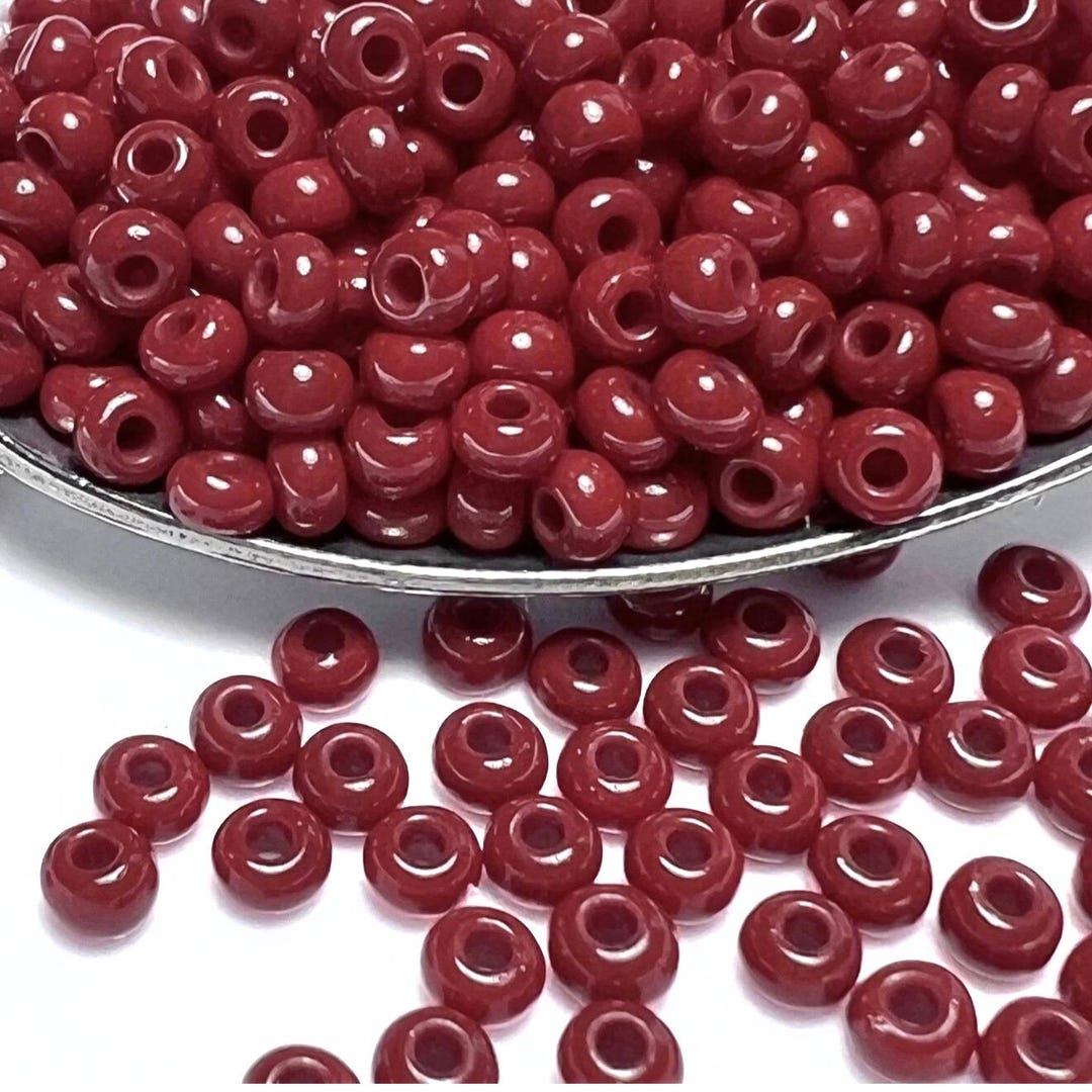 8/0 (2.9mm) | Brick Red Mahogany | Czech Glass Seed Beads | Preciosa ...