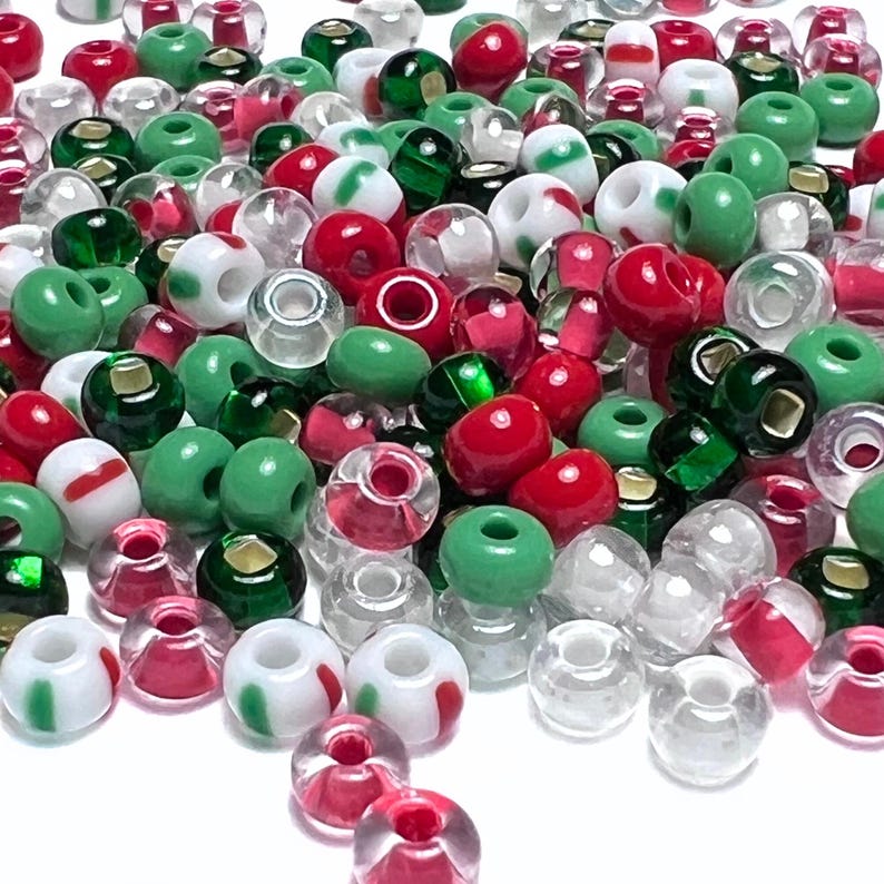 6/0 Christmas Elf | Custom Bead Mix | Czech Glass Seed Beads | 24 Grams ...
