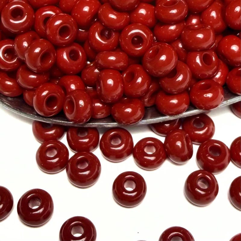 Burgundy 6/0 Beads - Etsy