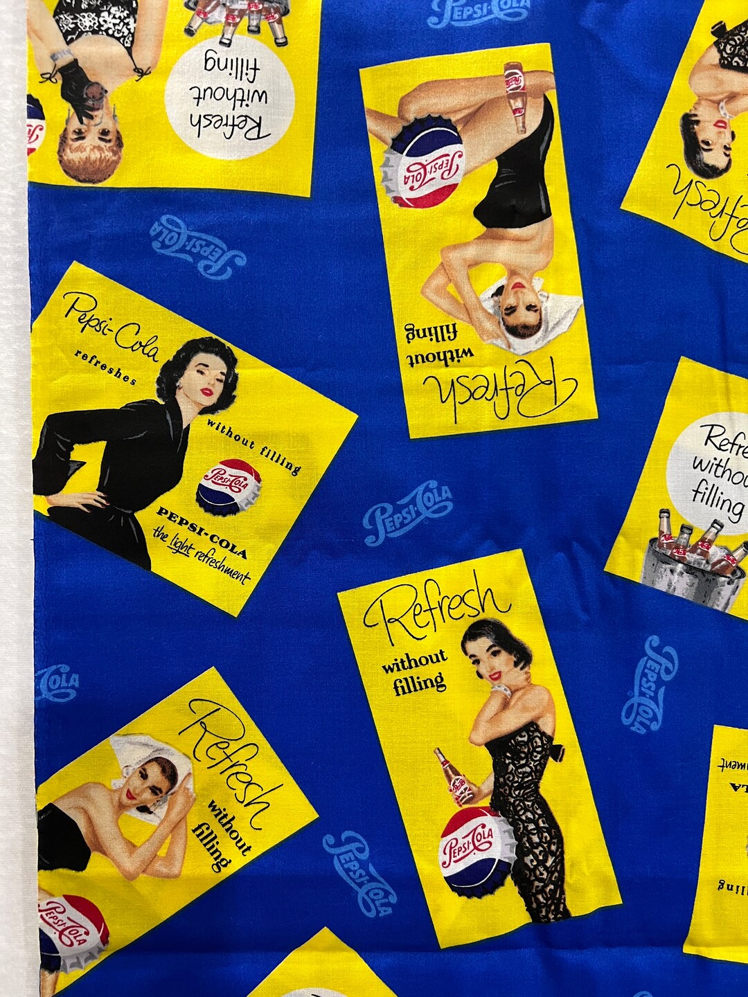 RARE Vintage PEPSI-COLA Advertisement Fabric With Pin up Pinup Girls - Etsy