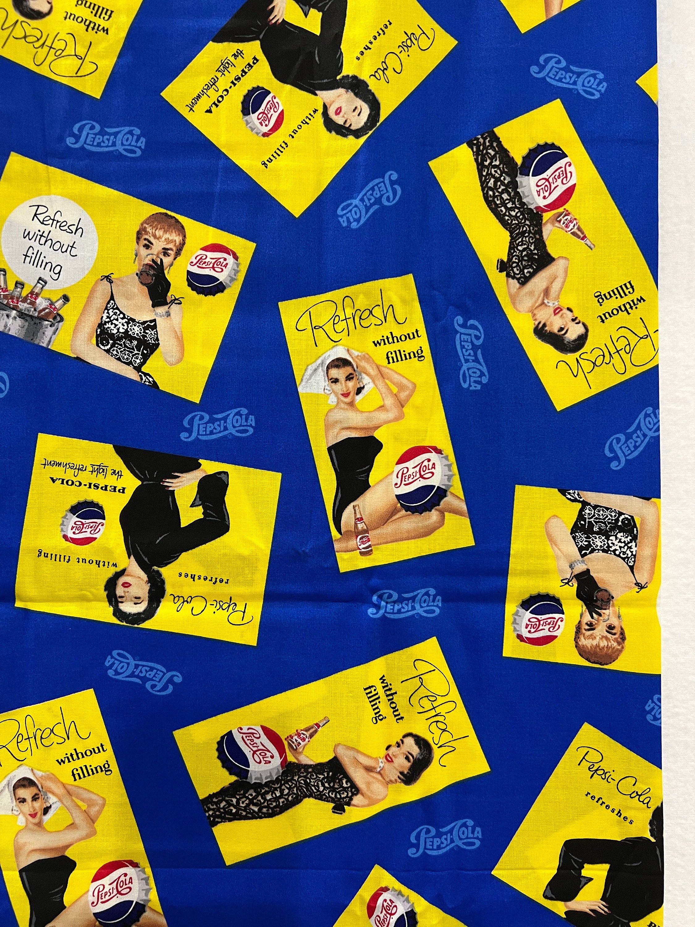 RARE Vintage PEPSI-COLA Advertisement Fabric With Pin up Pinup Girls - Etsy