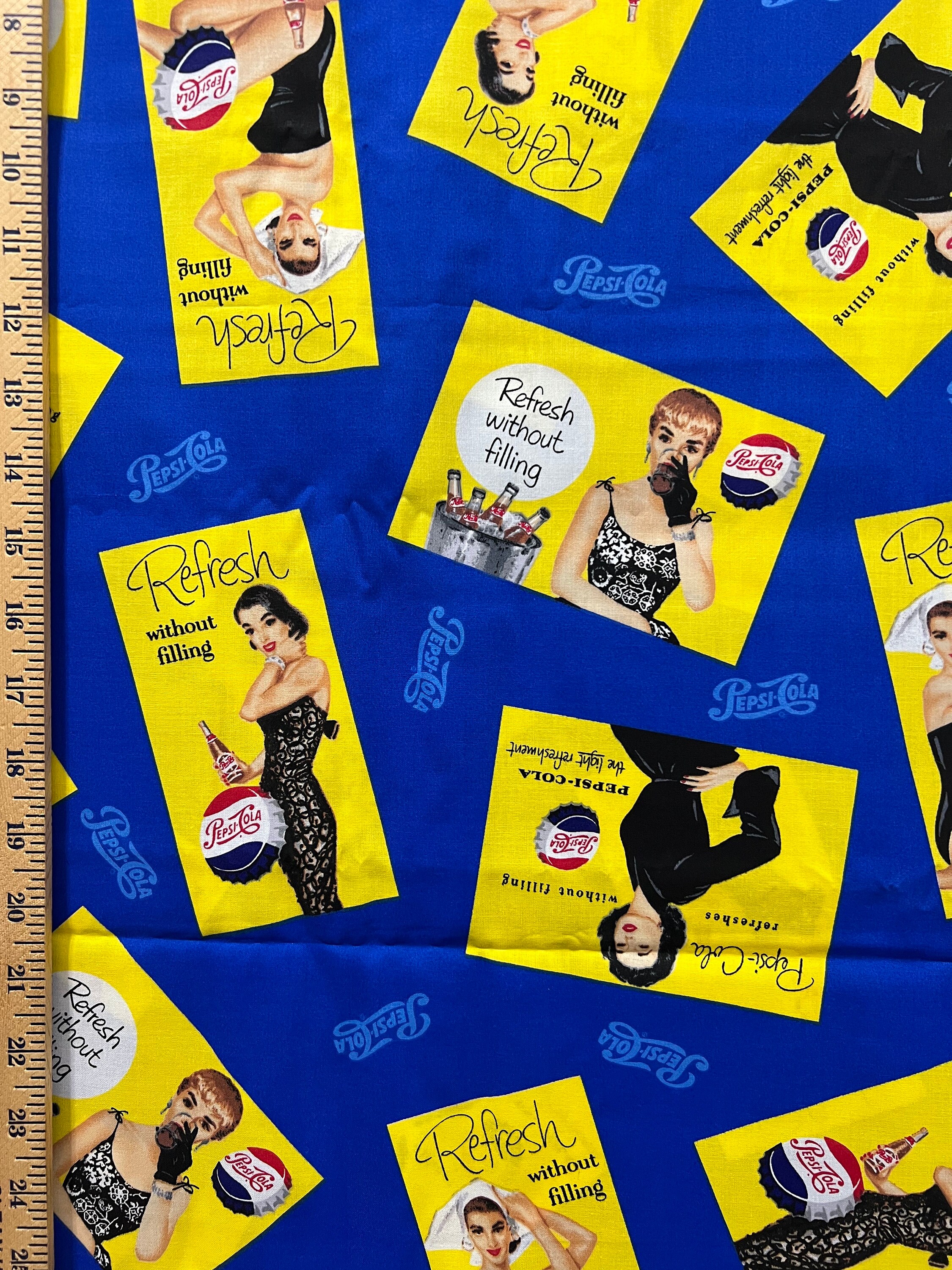 RARE Vintage PEPSI-COLA Advertisement Fabric With Pin up Pinup Girls - Etsy