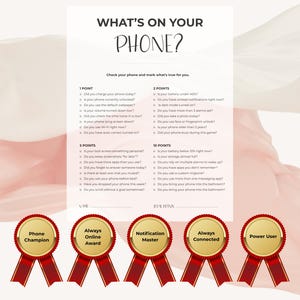 What's on Your Phone Game | Printable Party Icebreaker (US Letter & A4 ...