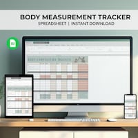 Printable Body Measurements Tracker, 8 Week Body Transformation ...