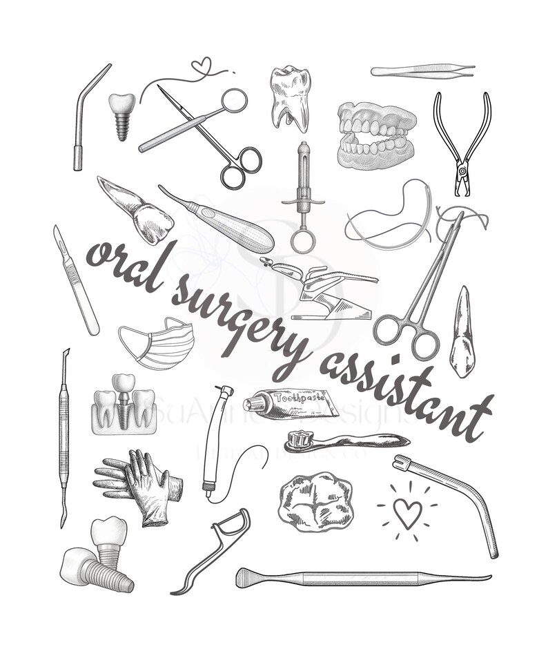 Oral Surgery Assistant - PNG Instant Download - Etsy