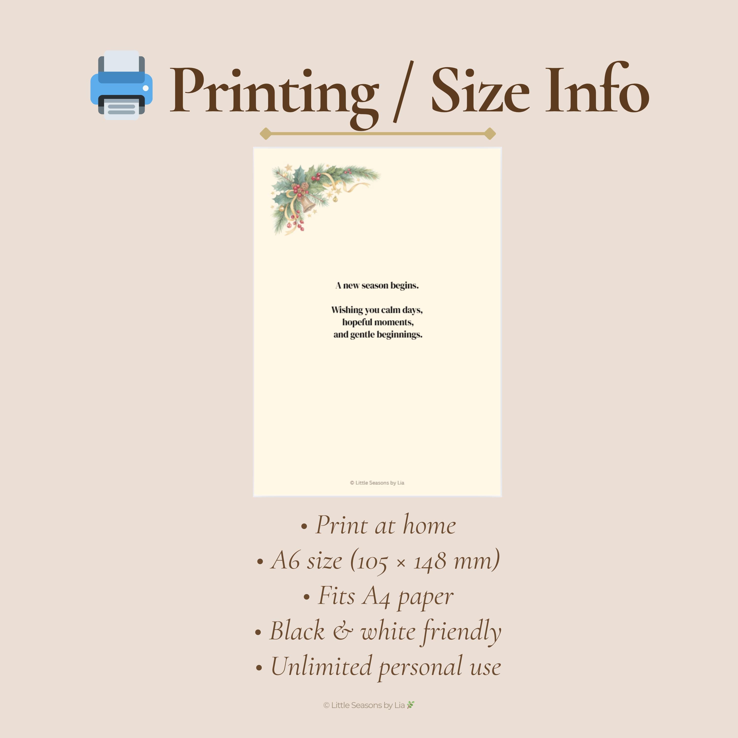 Gentle Beginnings Printable Card, A6 Encouragement Greeting, Neutral ...