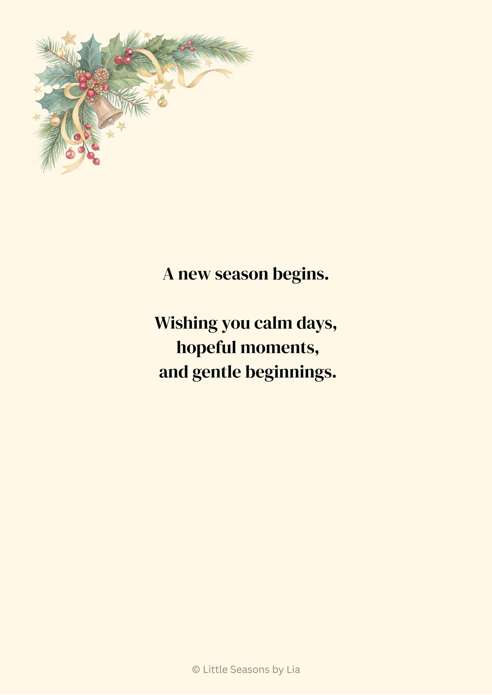 Gentle Beginnings Printable Card, A6 Encouragement Greeting, Neutral ...