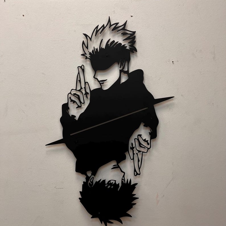 Jujutsu Kaizen Metal Led Sign, Gojo LED Wall Art, Illuminated Anime ...
