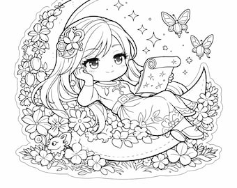 Chibi Nova Aetheria Coloring Set 1 - Etsy