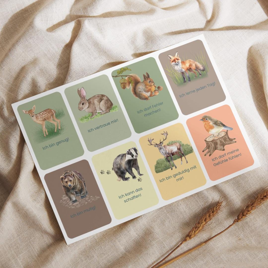 Affirmation Cards for Children | Animal Printables | Positive Messages ...