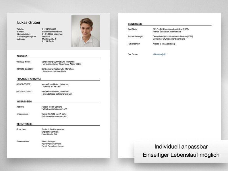 Student CV Template | Microsoft Word & Apple Pages | Application ...