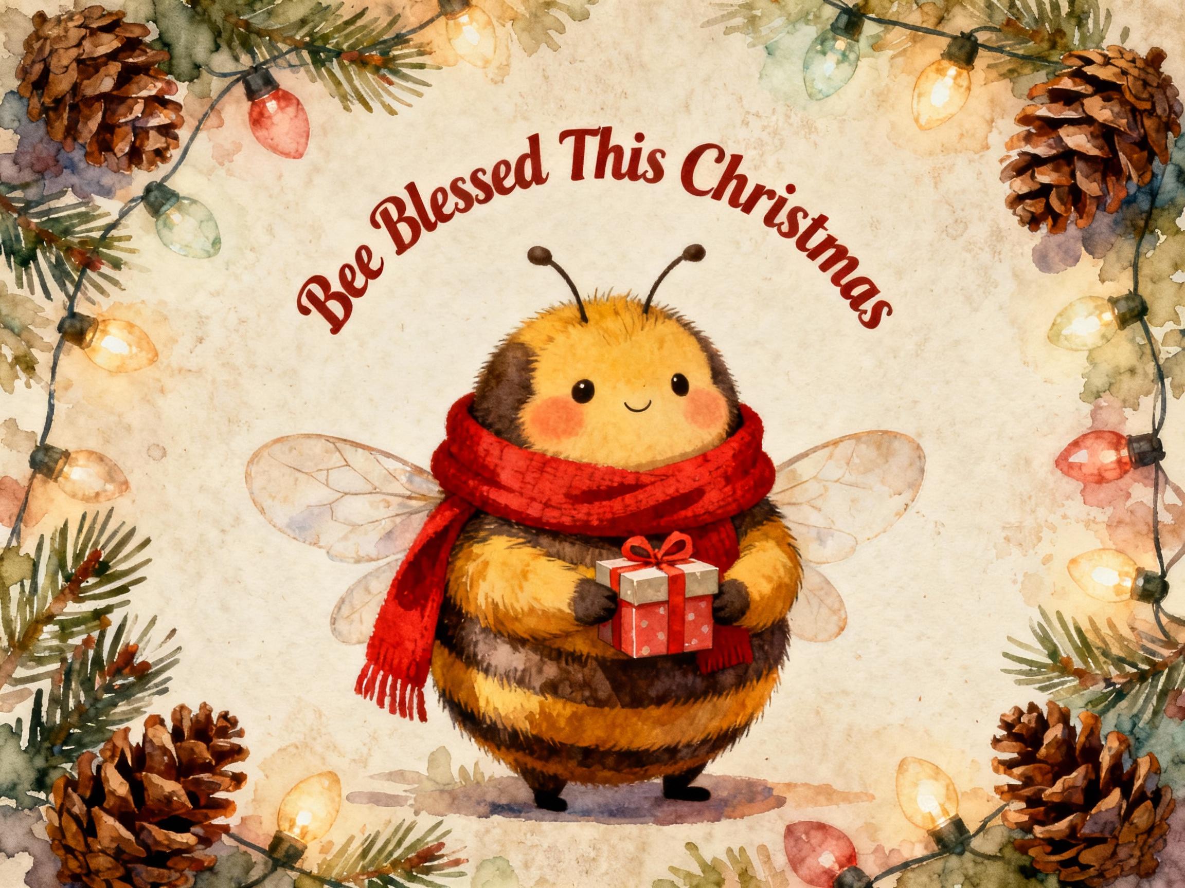 Bee Blessed This Christmas PNG - Etsy