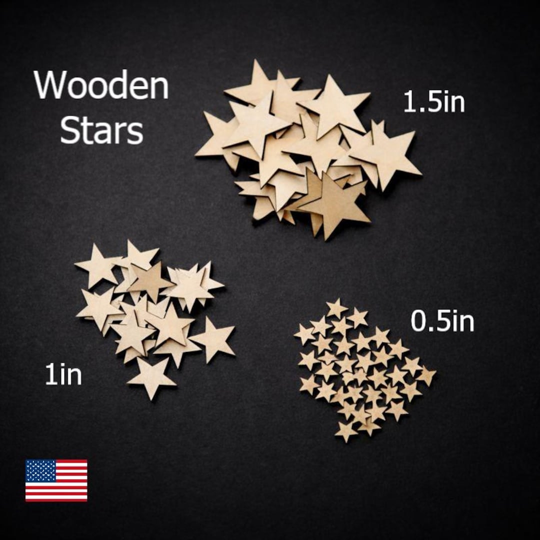 Basswood Star Cutouts | Laser Cut Wood Craft Supplies - Etsy