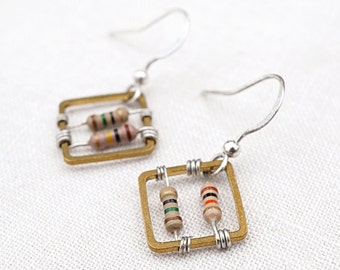 Tech Computer Earrings Wearable Technology Techie Petite Resistors ...