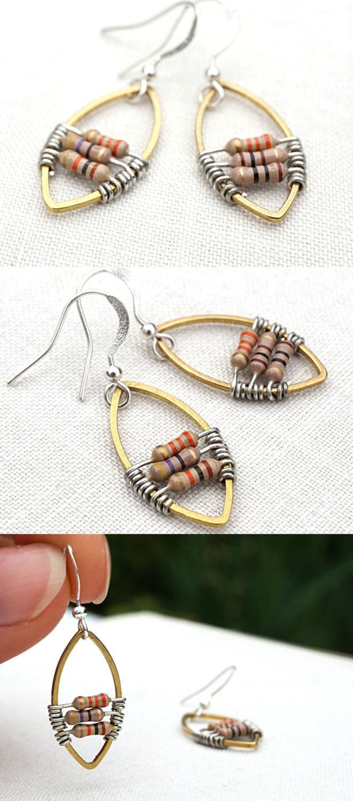 Tech Computer Earrings Wearable Technology Techie Petite Resistors ...