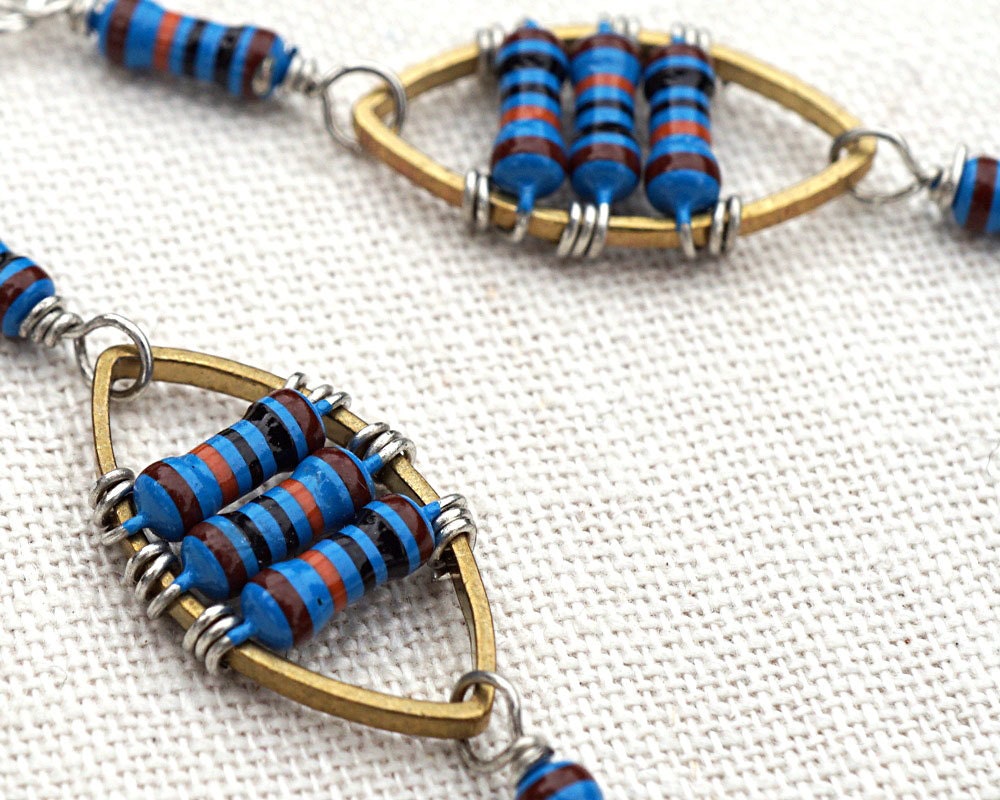Blue Computer Earrings Wearable Technology Geometric Earrings Techie ...