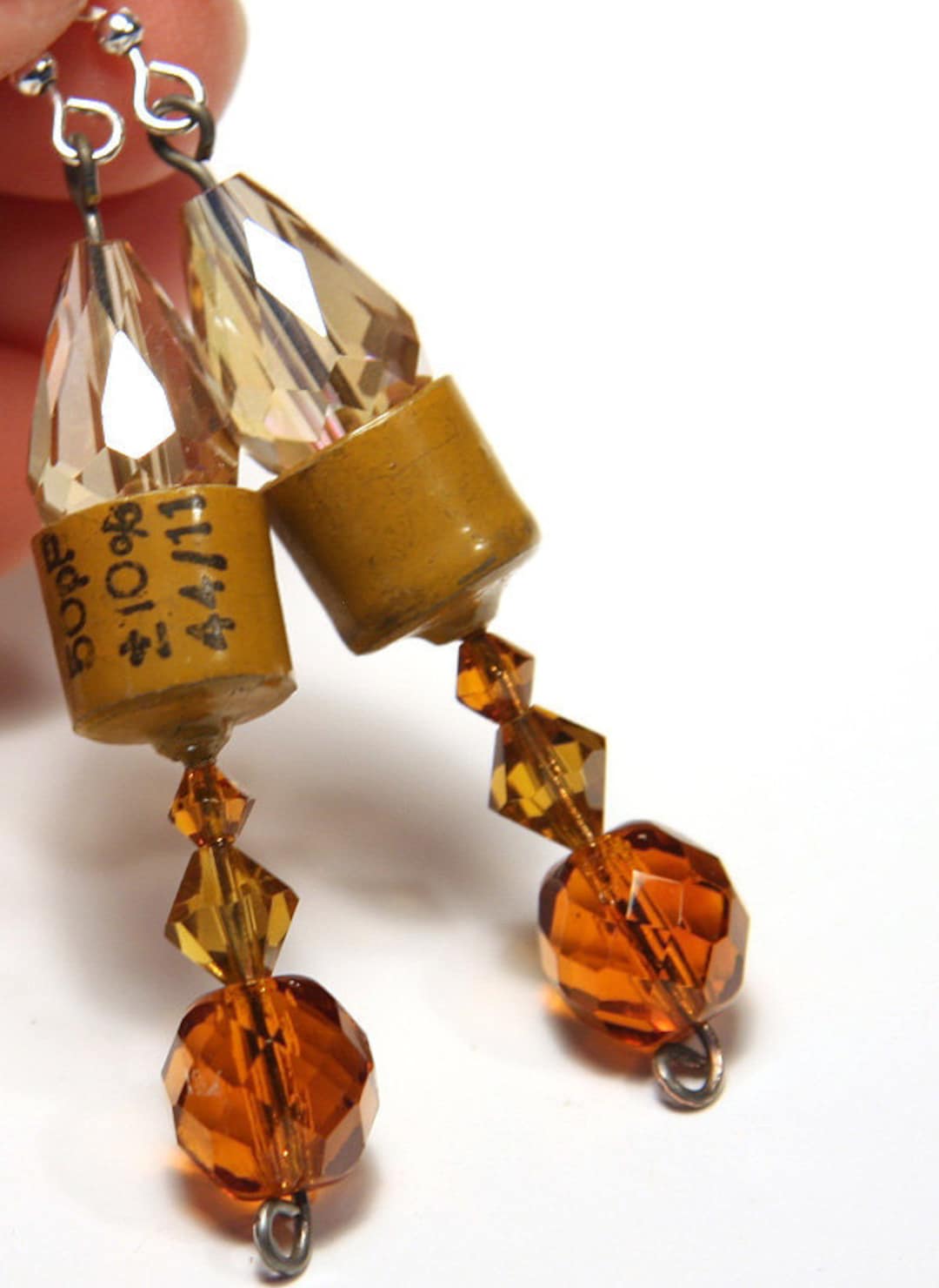 Steampunk Earrings Wearable Tech Computer Jewelry Yellow Electronic ...