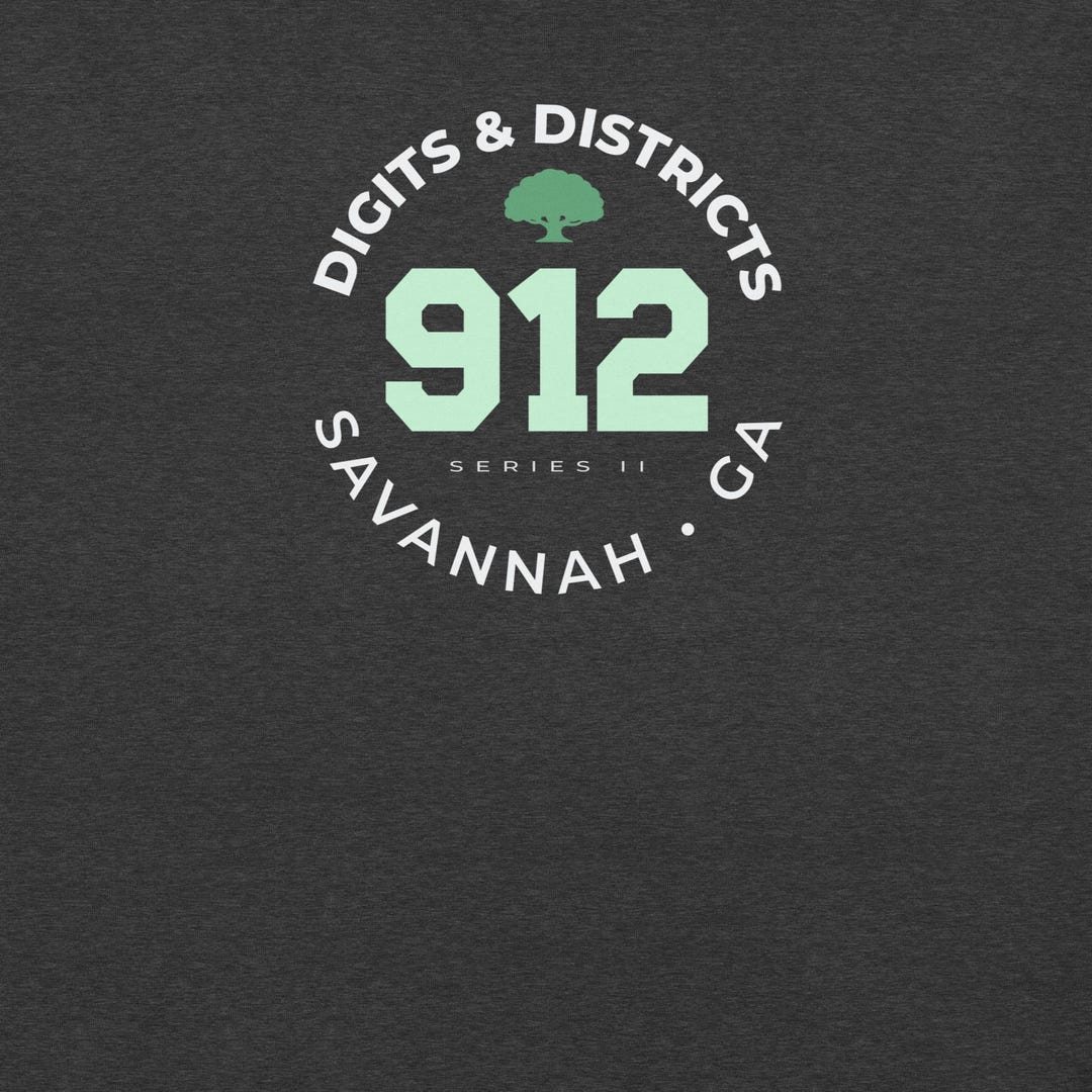 Digits & Districts 912 Savannah GA Area Code T-shirt | Series II Badge ...