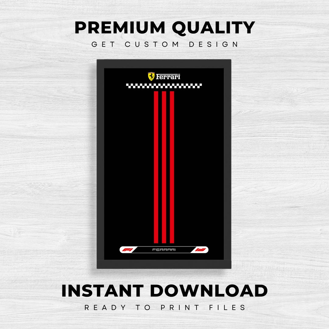 Ferrari F1 Car Display Wall Art: 80x50cm Speed Champions Motorsport ...