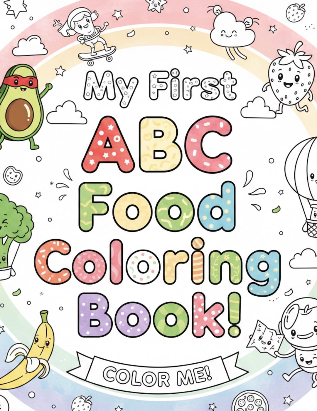 My First ABC Food Coloring Book - Etsy