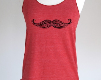 Mustache Tank Top | Etsy