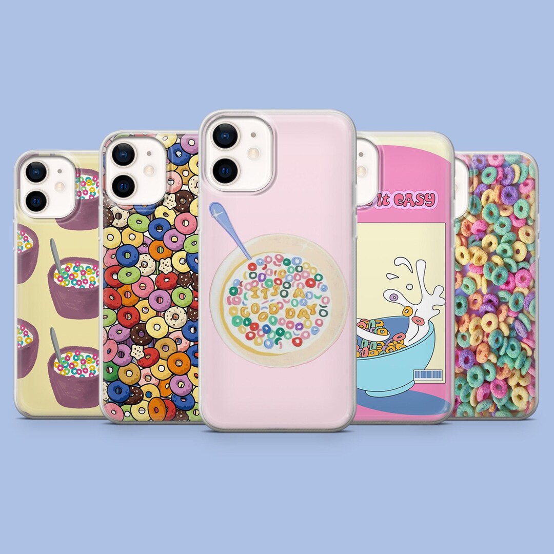 Cereal Phone Case Breakfast Milk Cover for iPhone 16 Pro, 15, 14, 13 12 ...