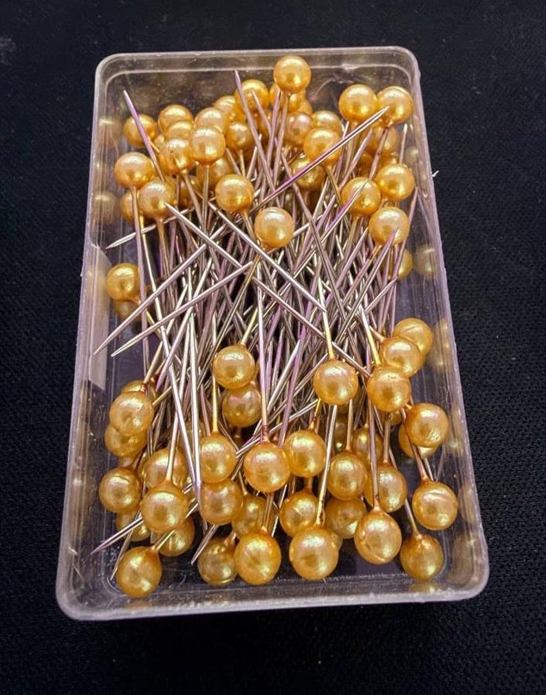 100-pack Pearl Head Sewing Pins 12 Colors - Etsy