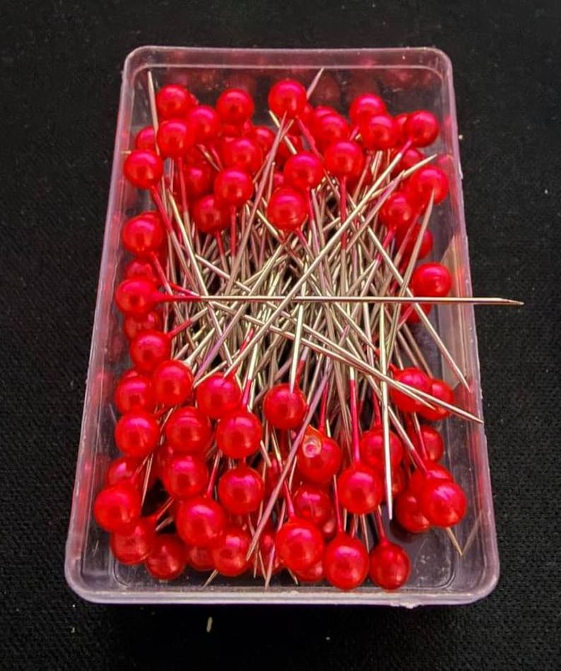 100-pack Pearl Head Sewing Pins 12 Colors - Etsy