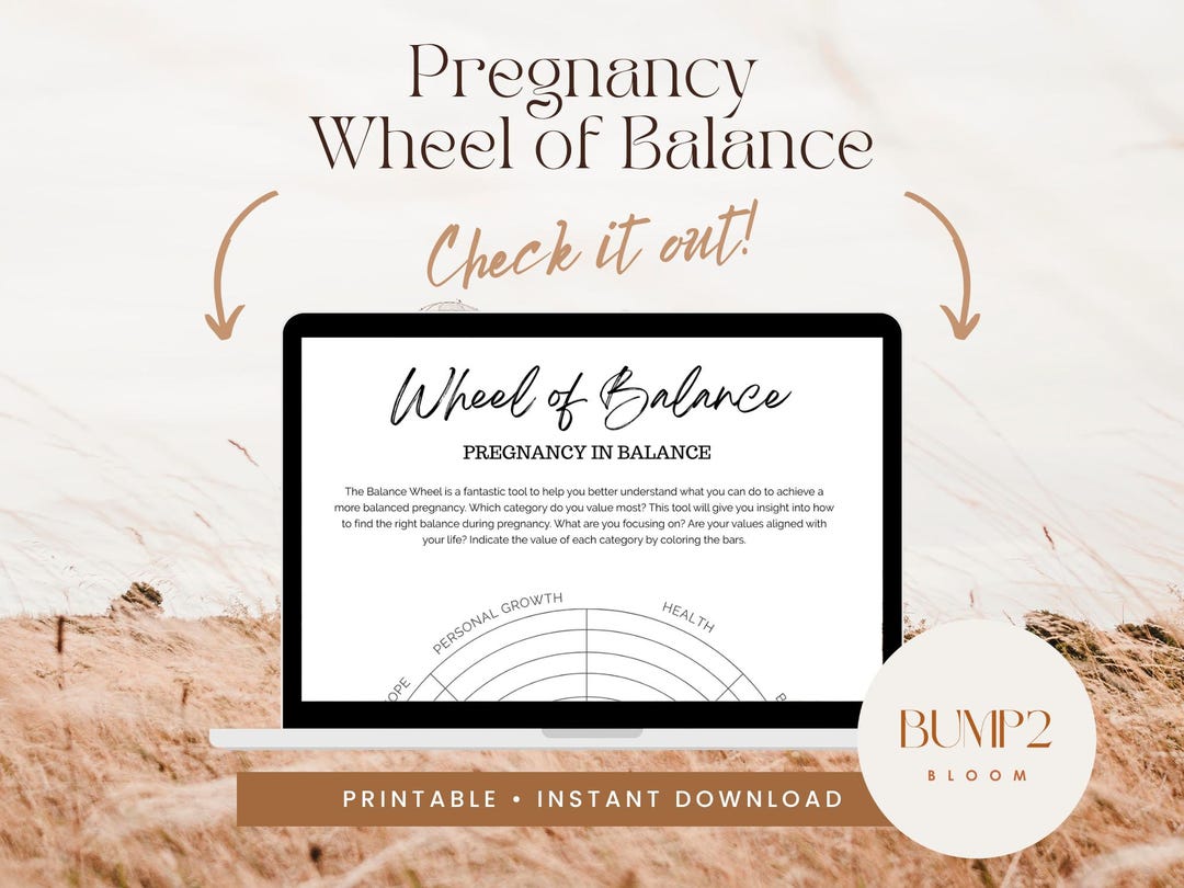 Pregnancy Wheel of Balance Printable | Mindful Pregnancy | Self Care ...
