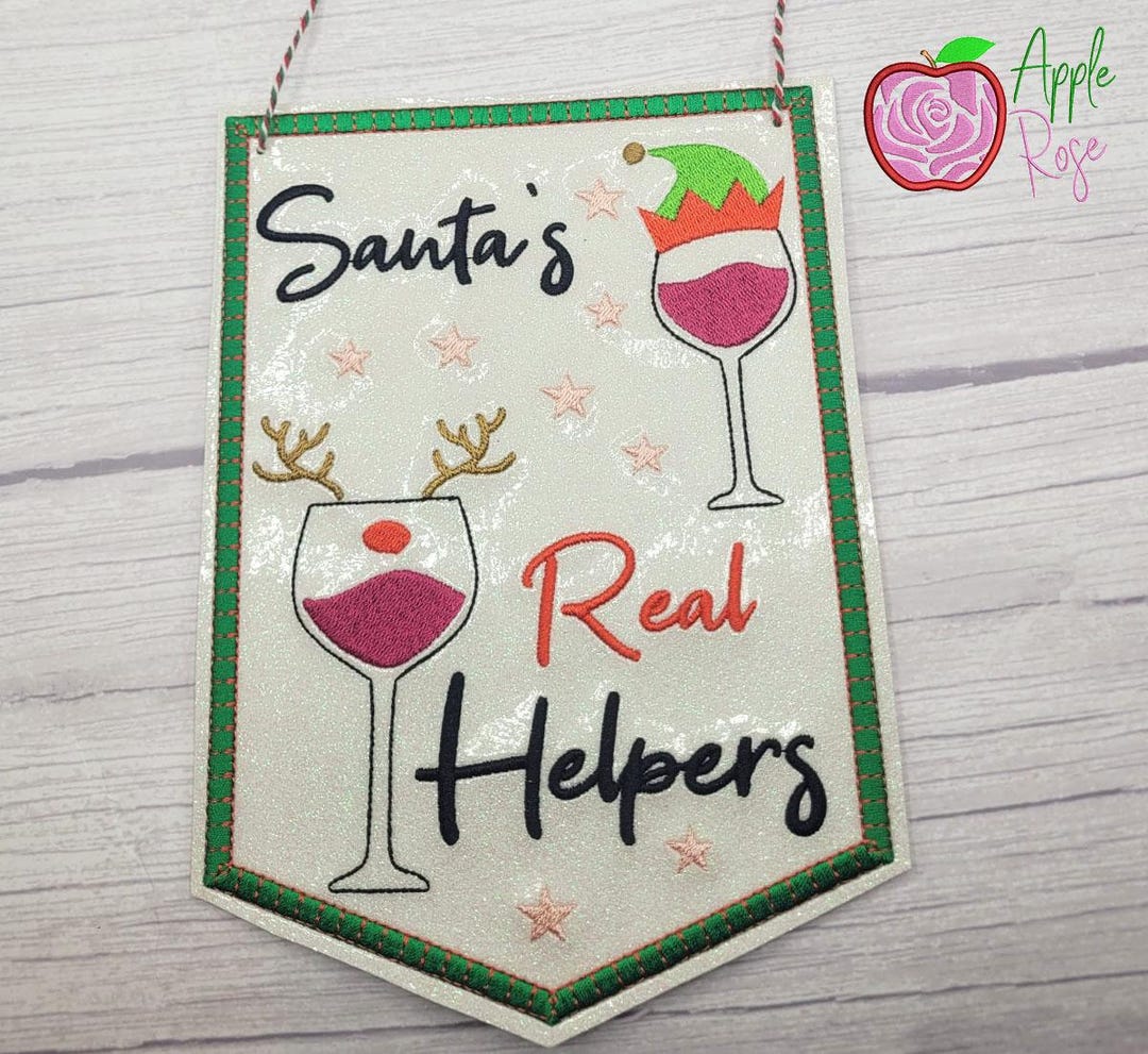 Santa's Real Helpers Hanging Sign Wall Decor Gift Funny Joke - Etsy