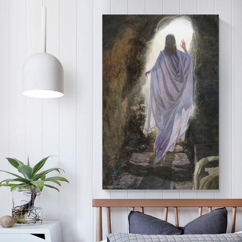 The Resurrection of Jesus Christ Painting Canvas Wall Art Poster ...