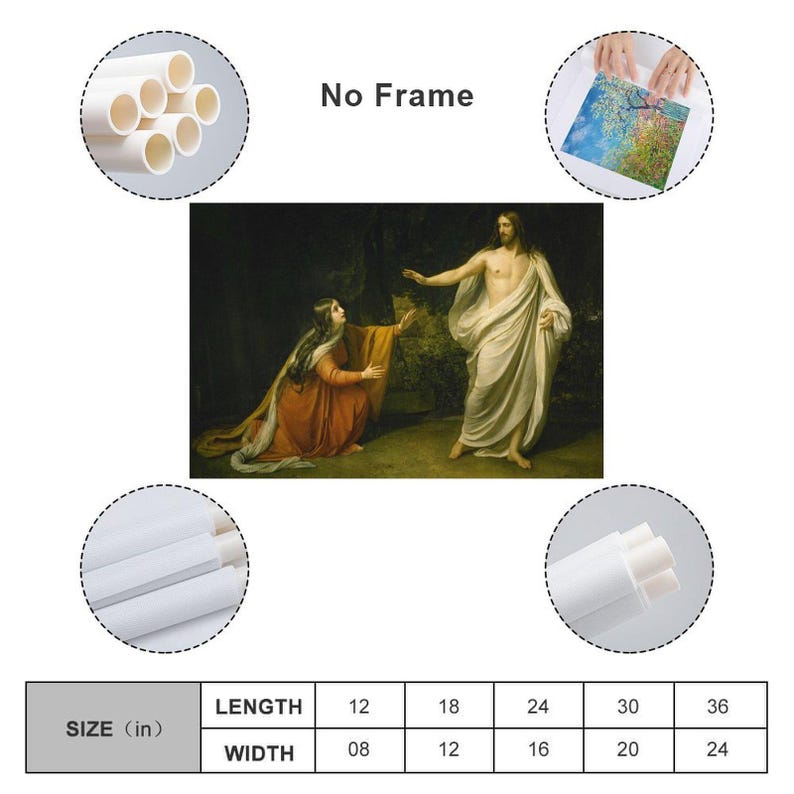 Mary Magdalene and Jesus Painting Canvas Wall Art Poster Picture Print ...