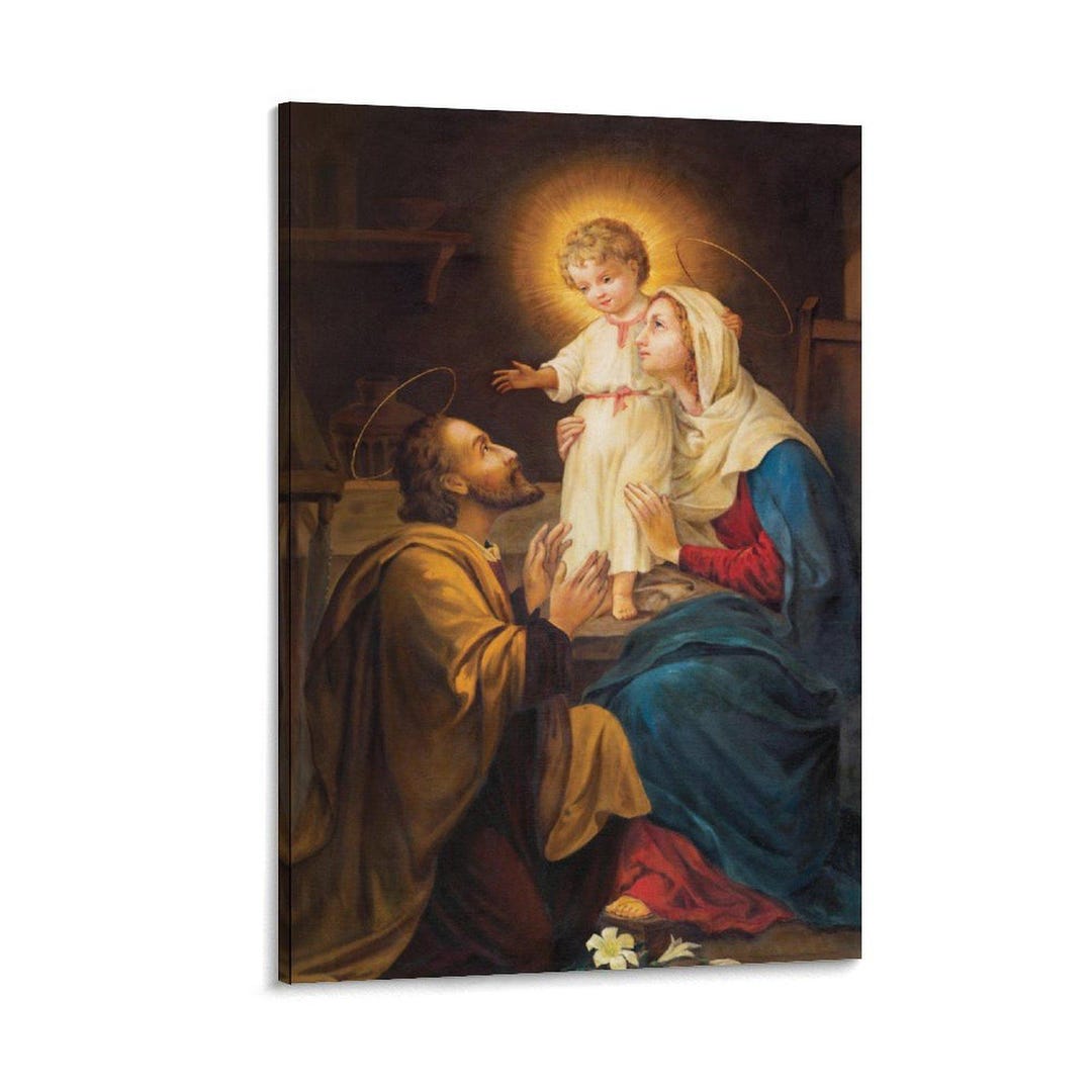 Mary the Wife of Joseph and the Mother of Jesus Painting Canvas Wall ...