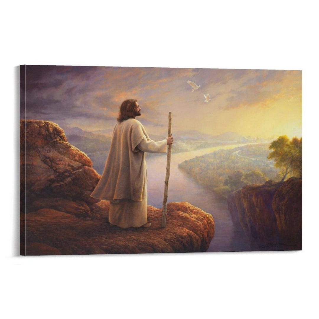 Jesus Christ Olsen HOPE ON the HORIZON Painting Canvas Wall Art Poster ...