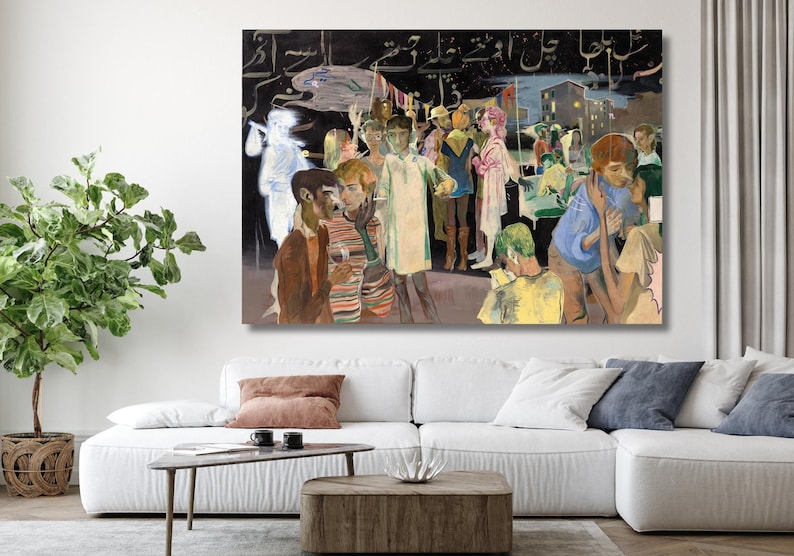Rooftop Party With Ghosts by Salman Toor Canvas Print | Salman Toor Art ...
