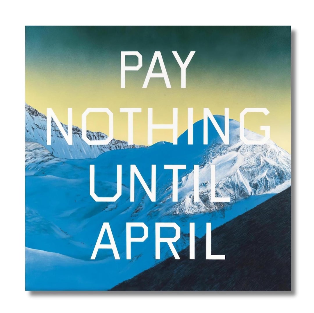 Ed Ruscha Pay Nothing Until April Art Print, Modern Pop Art Poster ...