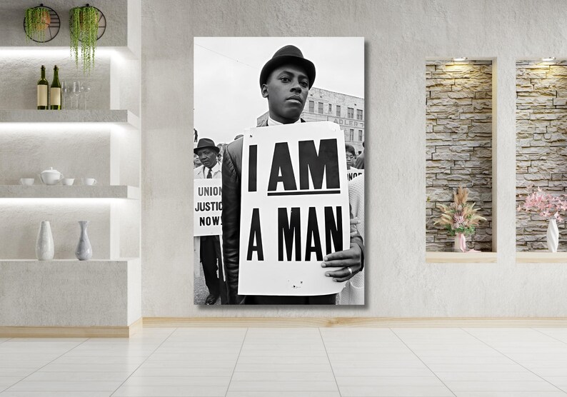 Civil Rights Movement Print: 'I AM A MAN' - Black History Poster,civil ...