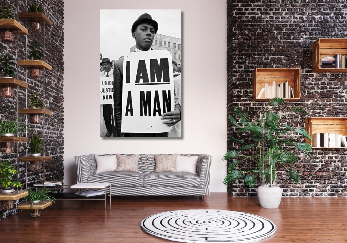 Civil Rights Movement Print: 'I AM A MAN' - Black History Poster,civil ...