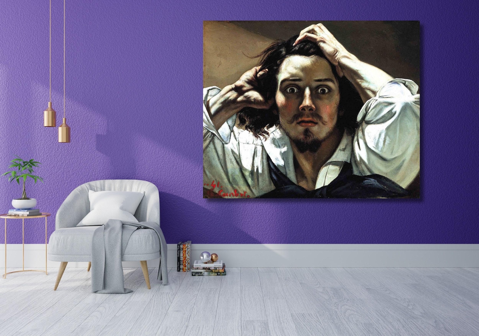 Gustave Courbet -le Désespéré- Canvas Print,the Desperate Man Art Print ...