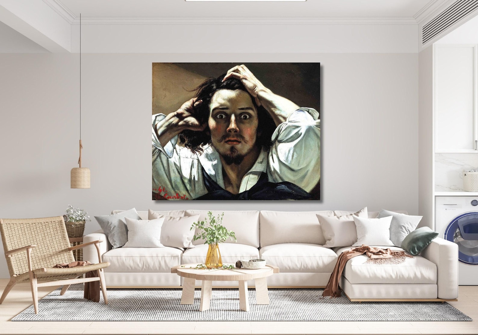 Gustave Courbet -le Désespéré- Canvas Print,the Desperate Man Art Print ...