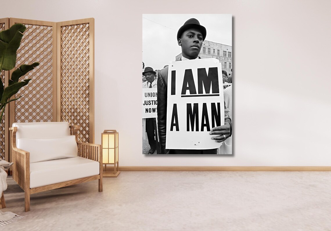 Civil Rights Movement Print: 'I AM A MAN' - Black History Poster,civil ...