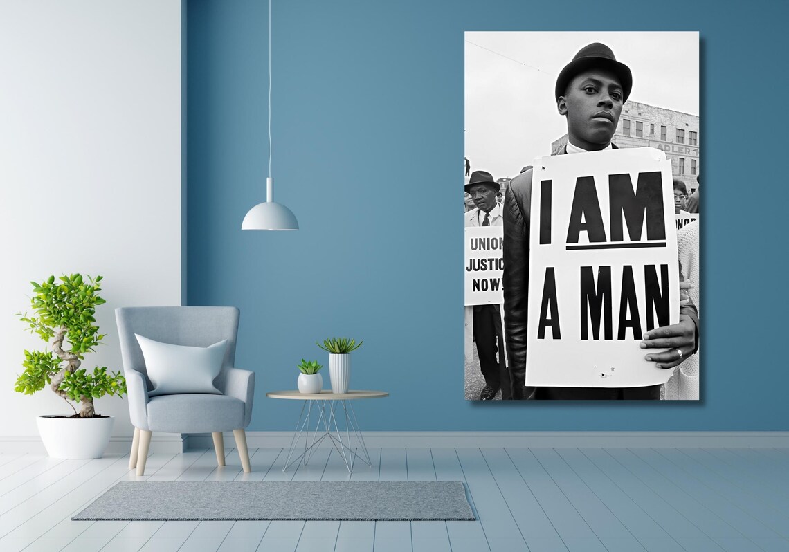 Civil Rights Movement Print: 'I AM A MAN' - Black History Poster,civil ...