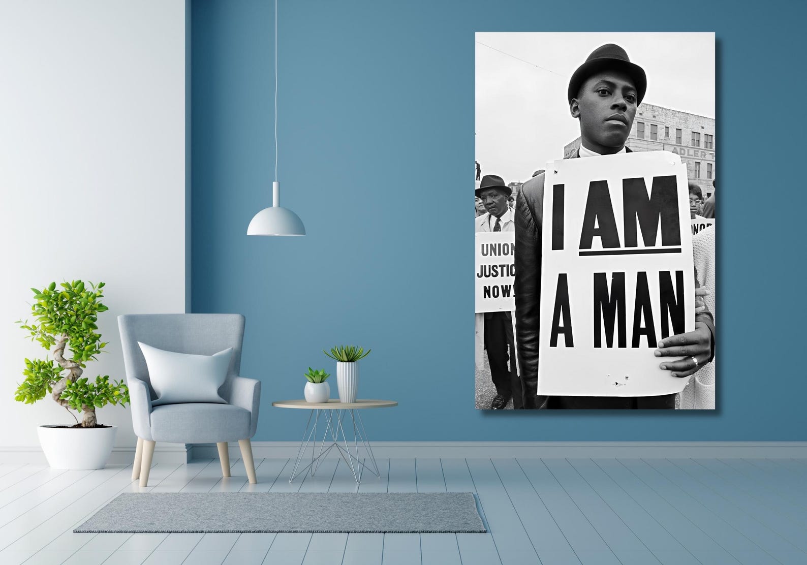 Civil Rights Movement Print: 'I AM A MAN' - Black History Poster,civil ...