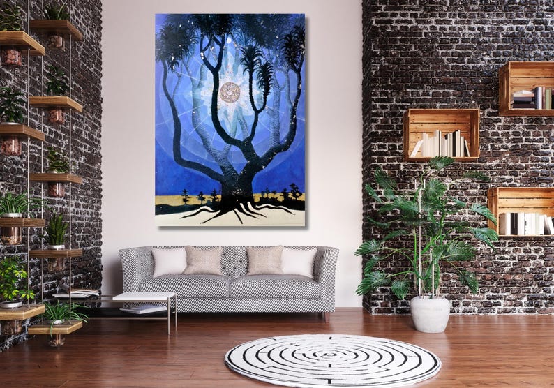 Carl Jung Red Book Tree of Life Print, Jungian Mandala Wall Art, Canvas ...