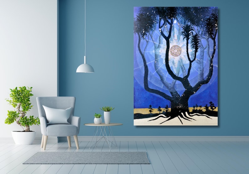 Carl Jung Red Book Tree of Life Print, Jungian Mandala Wall Art, Canvas ...