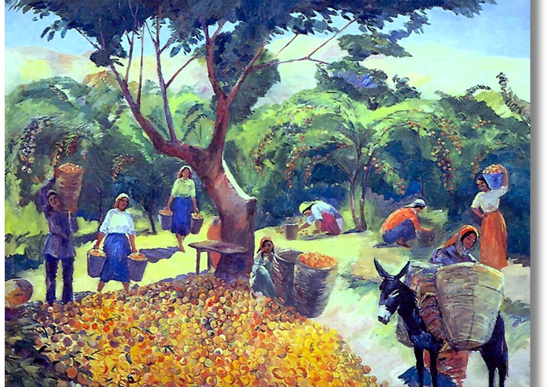 Martiros Saryan Byurakan:the Collective Farm in Armenia Canvas Wall Art ...