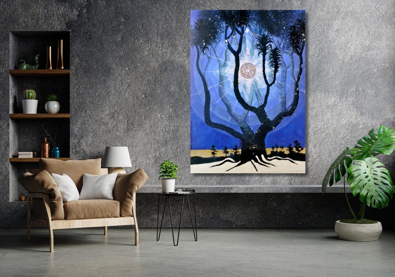Carl Jung Red Book Tree of Life Print, Jungian Mandala Wall Art, Canvas ...